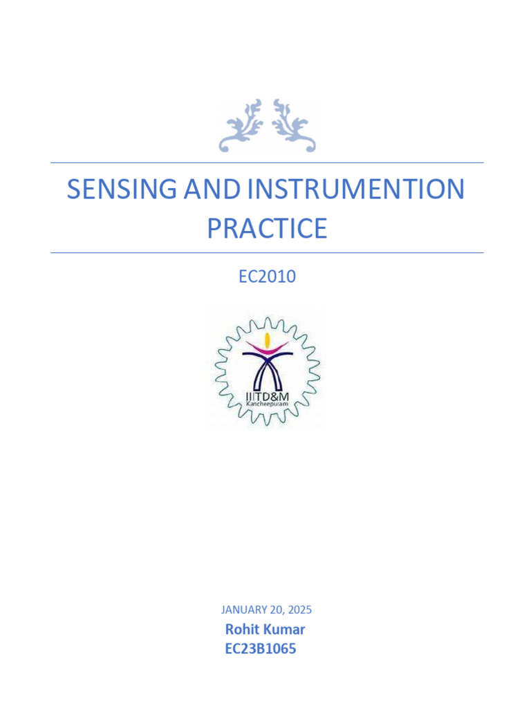SIP LAB REPORT-01 EC23B1065 (Rohit) | PDF | Amplitude | Complex Number