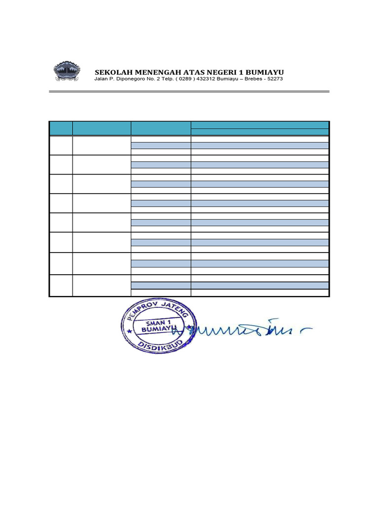 Jadwal Psas Kelas X 2425 | PDF