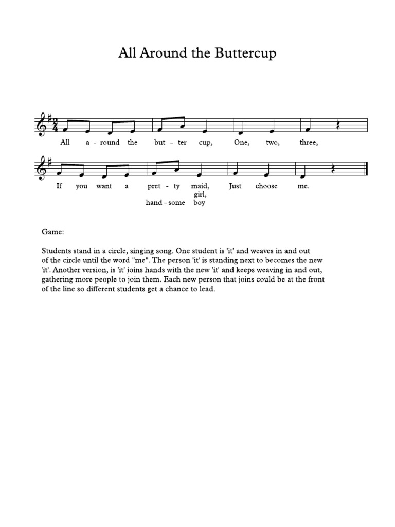 All Around The Buttercup | PDF