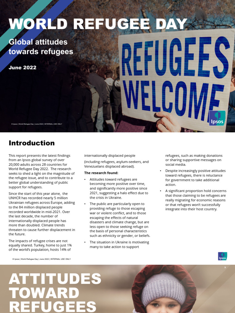 Global Attitudes Toward Refugees 2022 | PDF | Refugee | Cultural ...