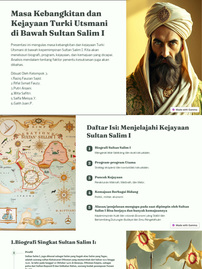 Masa Kebangkitan Dan Kejayaan Turki Utsmani Di Bawah Sultan Salim I | PDF