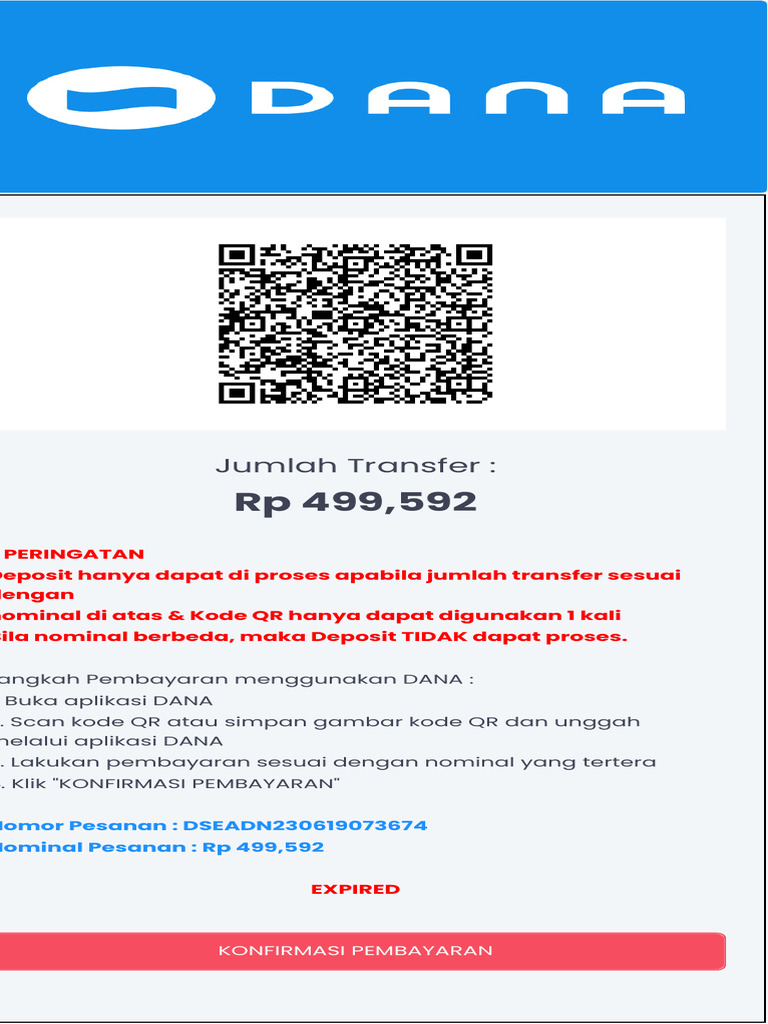DANA Payment Details SeaPay | PDF