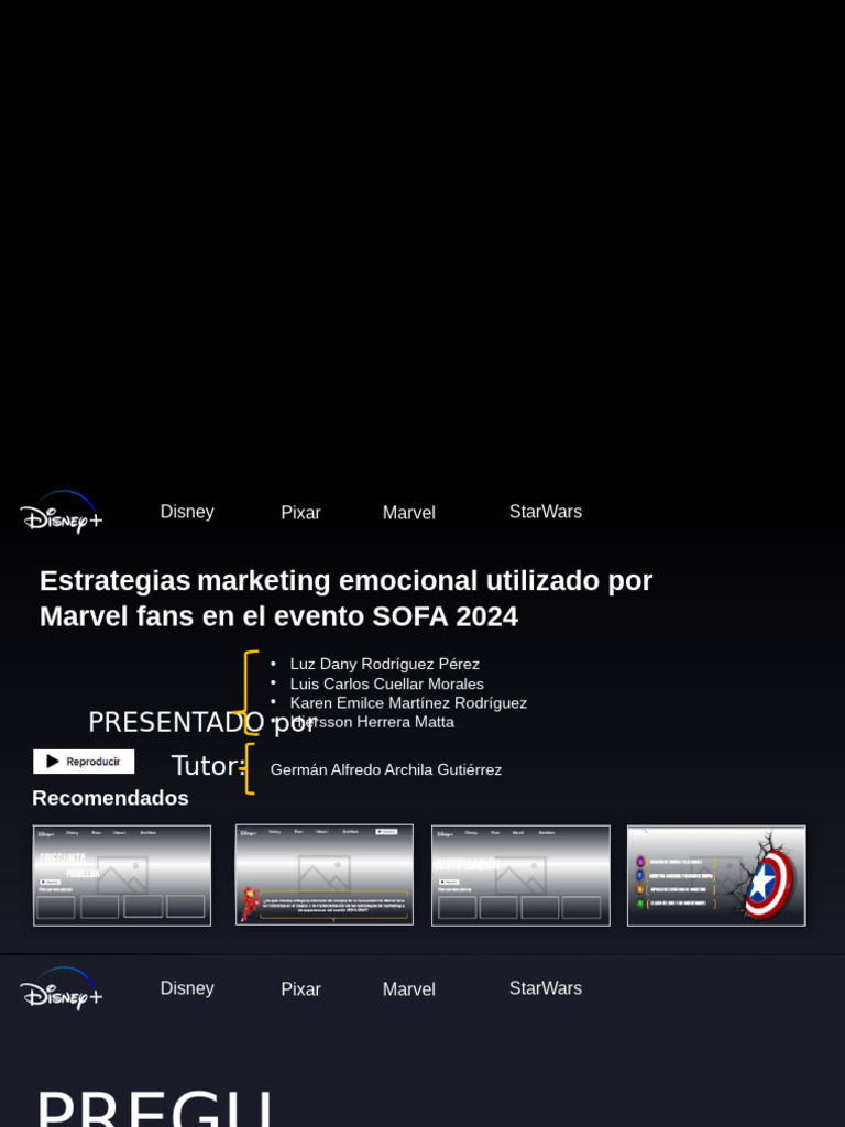 Presentacion Proyecto de Grado Marvel Fans Colombia | PDF | Las ...