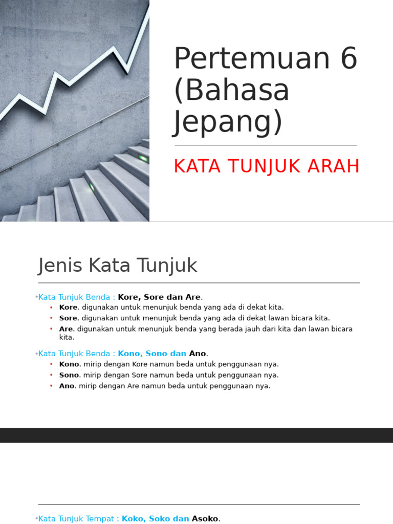 Kata Tunjuk Arah dalam Bahasa Jepang | PDF