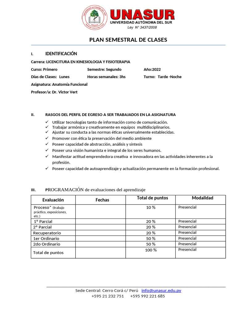 MODELO DE PLANIFICACION DE CLASES | PDF | Pierna humana | Cráneo