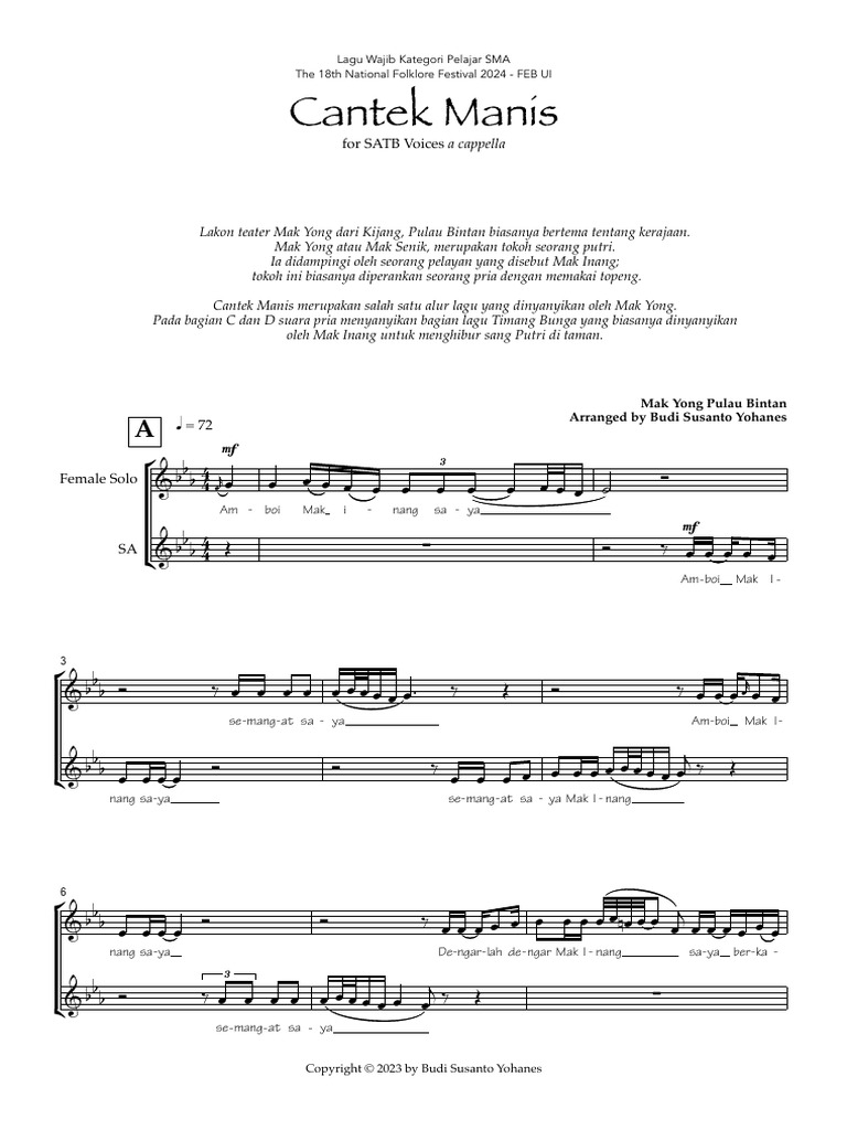 Cantek Manis - Kategori SMA | PDF