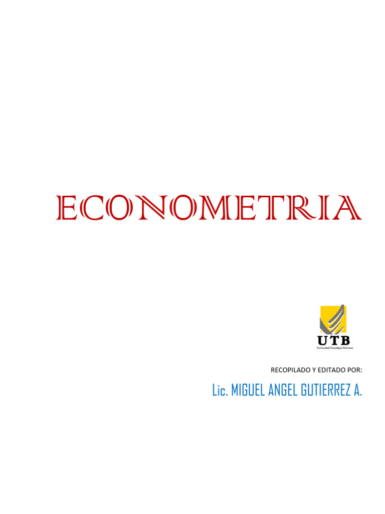Introd Econometria Maagutierrez | PDF | Econometría | Mínimos cuadrados ordinarios