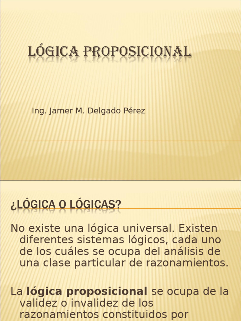 Lógica Proposicional: Proposiciones y Métodos | PDF | Proposición | Lógica