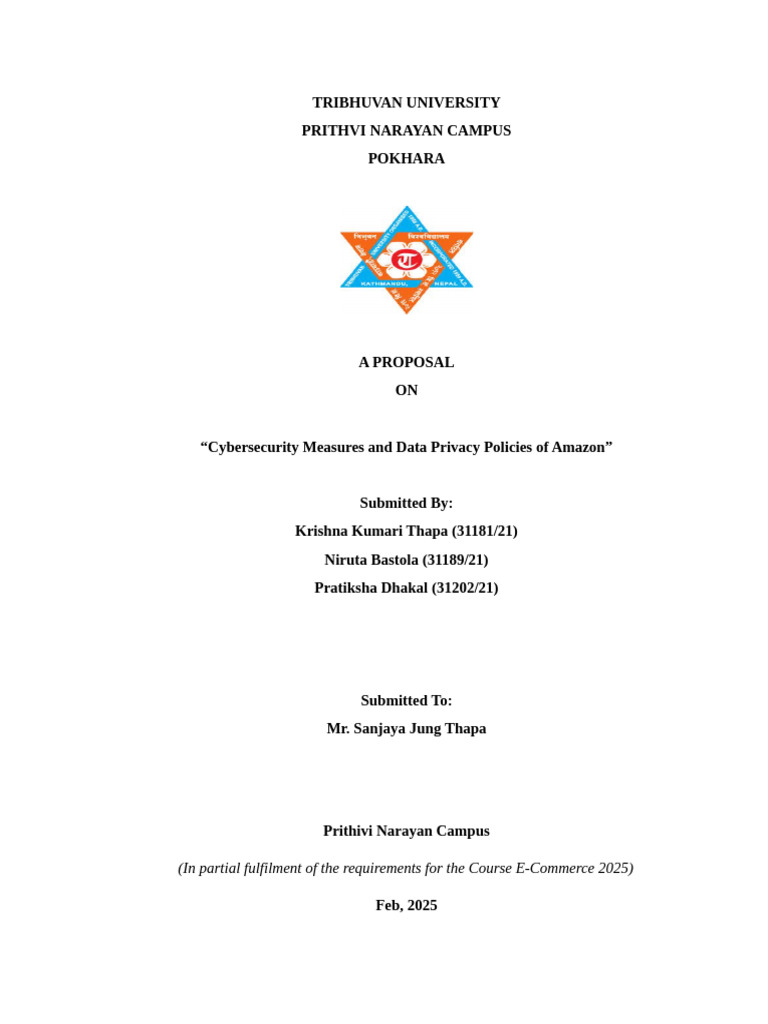 Amazon's Cybersecurity & Privacy Policies | PDF | Computer Security ...