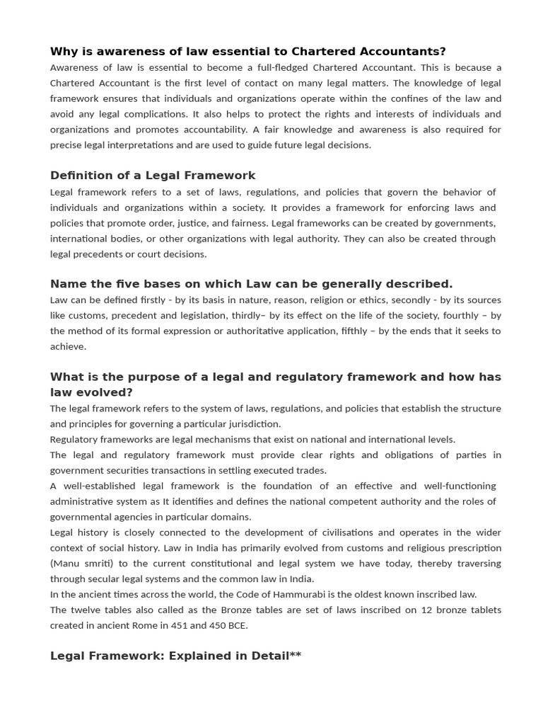Importance of Legal Awareness for CAs | PDF | Limited Liability ...