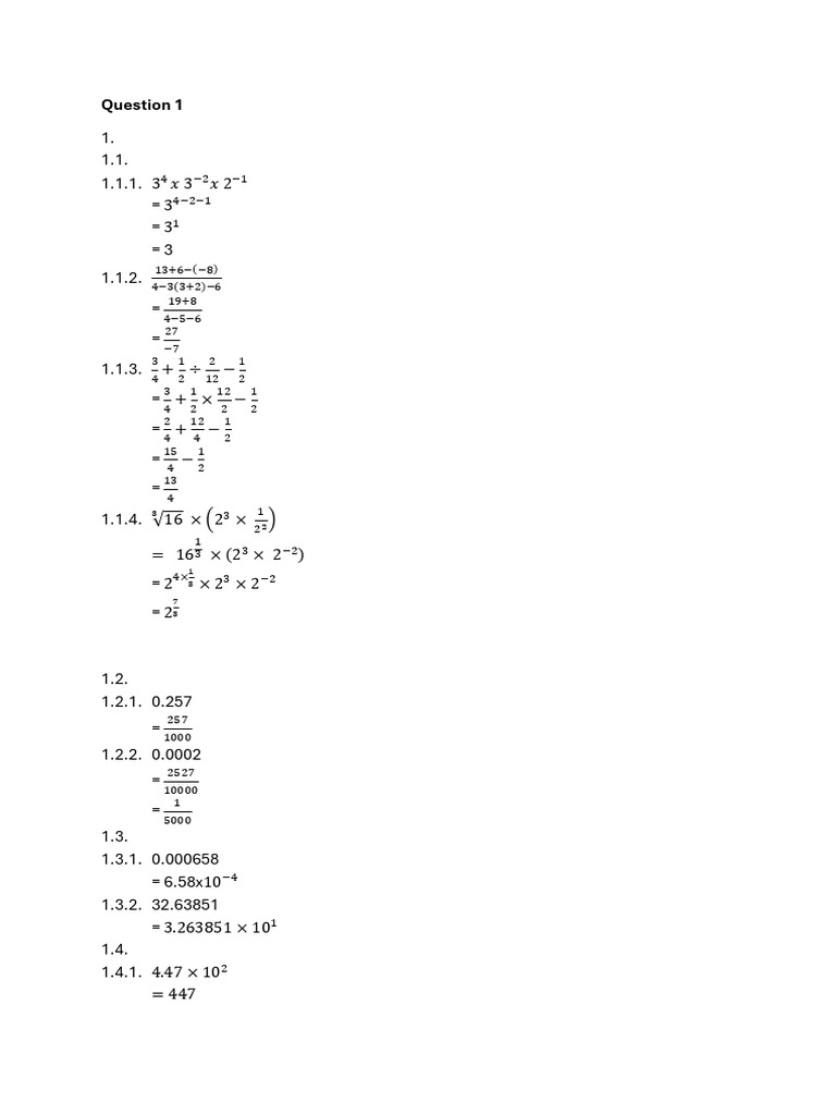 Math Problem Solutions and Analysis | PDF