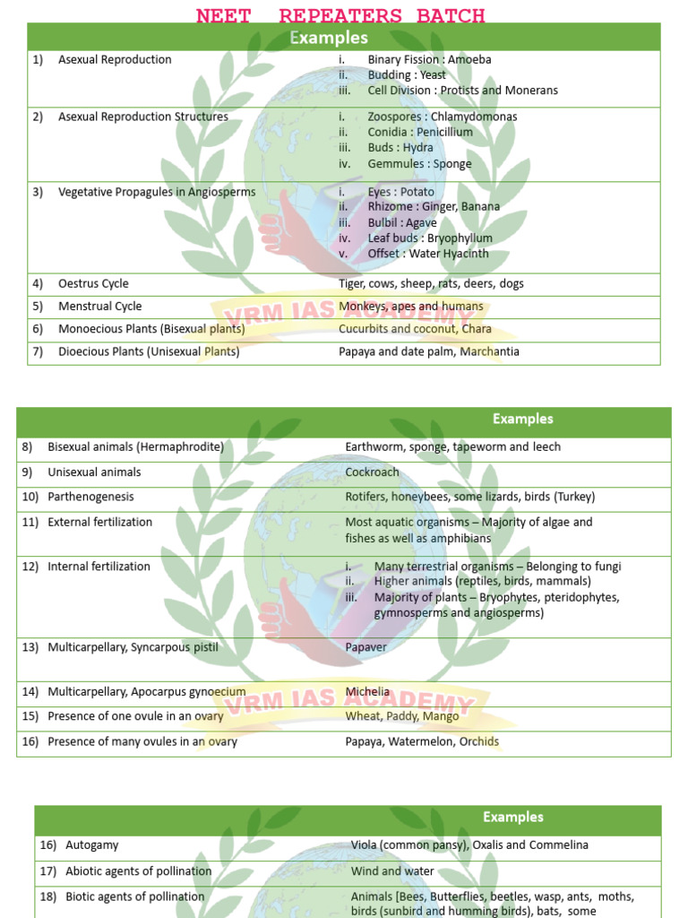 NCERT Bio All Examples Class 11th + 12th - Watermark | PDF | Hormone ...