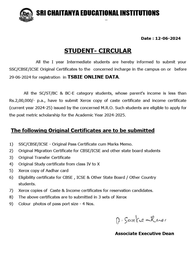 I Year Intermediate Certificate Submission | PDF