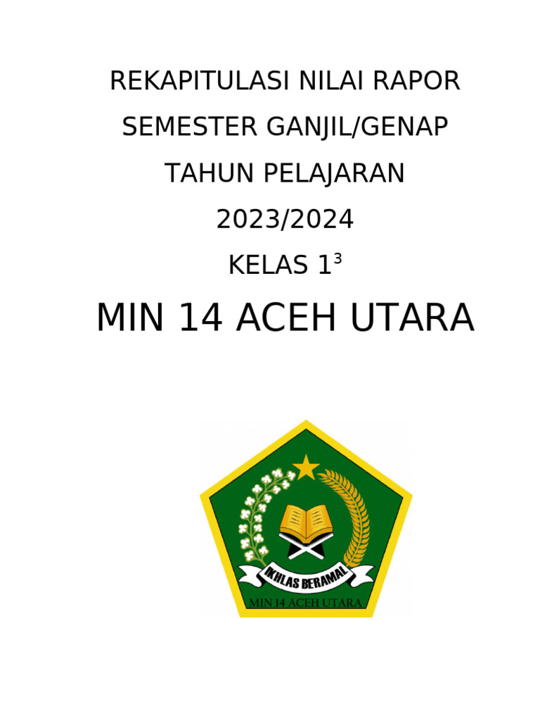 Rekapitulasi Nilai Rapor | PDF