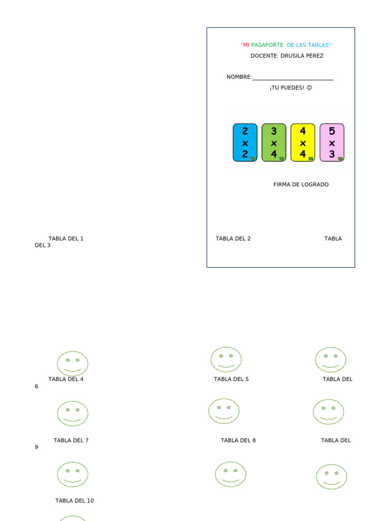 Aprende Tablas de Multiplicar Jugando | PDF