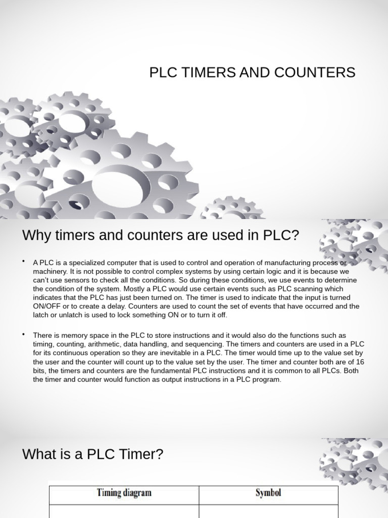 Plc Timers and Counters | PDF | Programmable Logic Controller | Timer