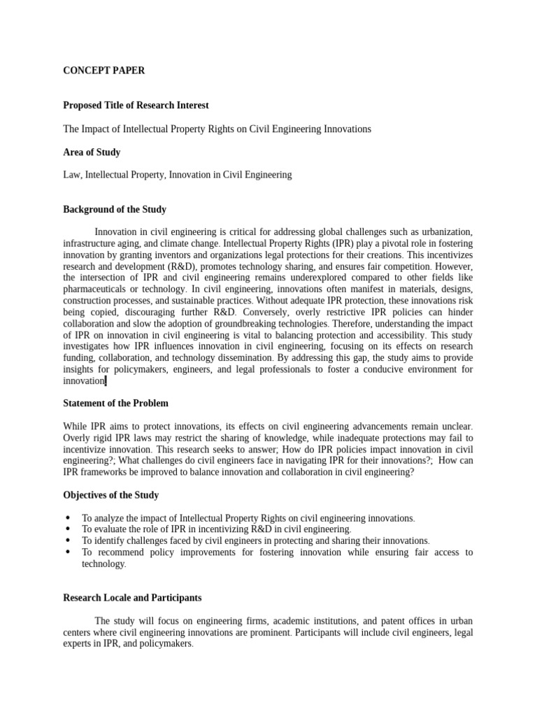 IPR's Impact on Civil Engineering Innovation | PDF | Intellectual ...