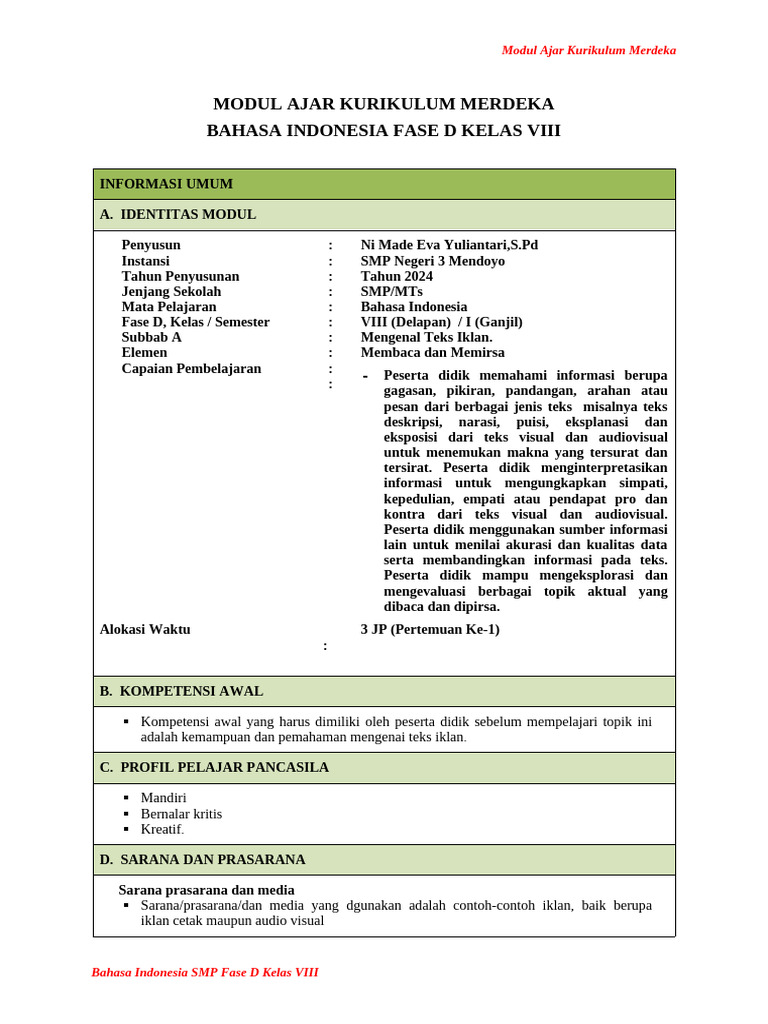 Modul Ajar BAB 2 Edit | PDF