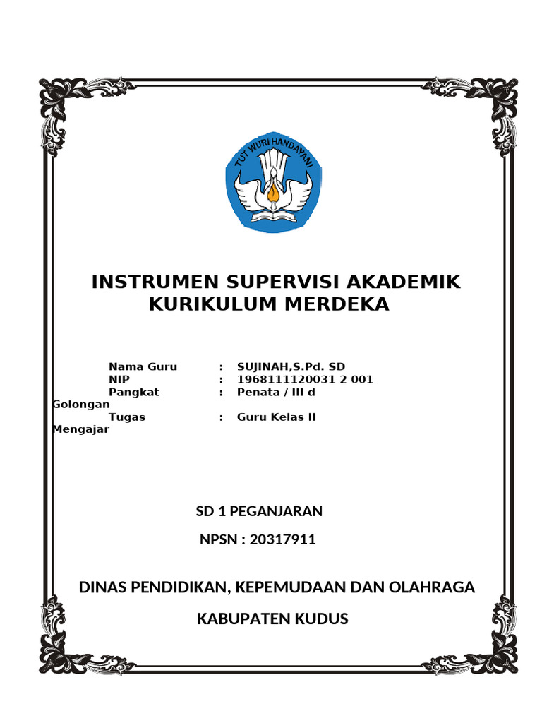 KUDUS_Lampiran INSTRUMEN SUPERVISI AKADEMIK KURMER (5) | PDF