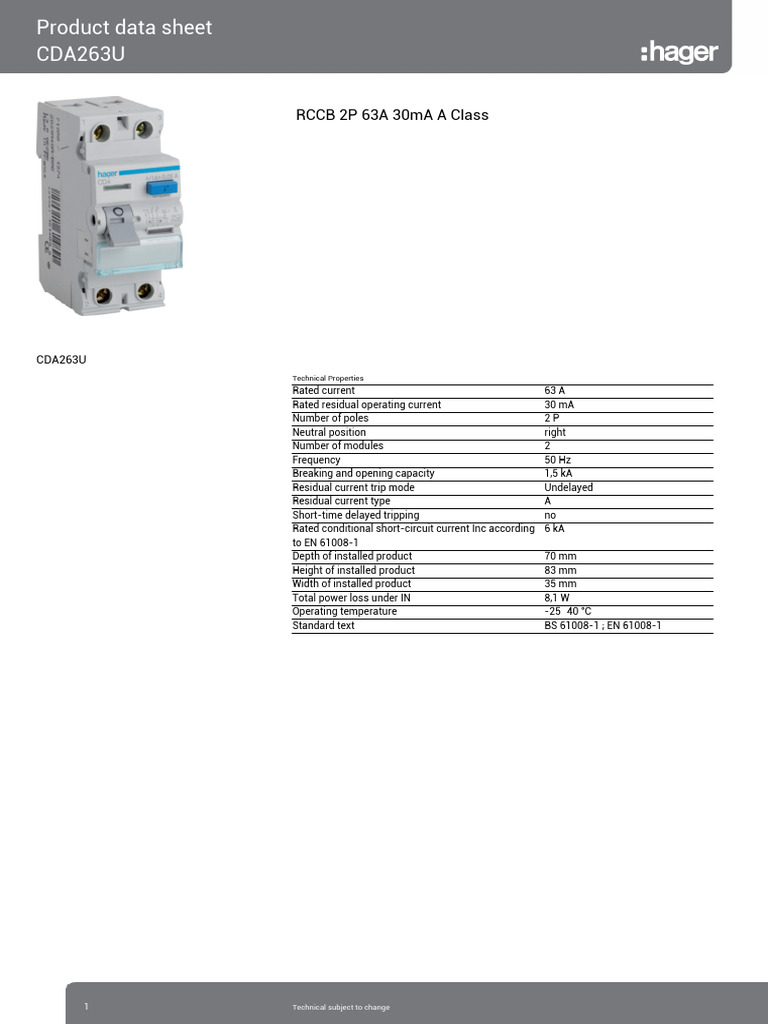 CDA263U Data Sheet | PDF