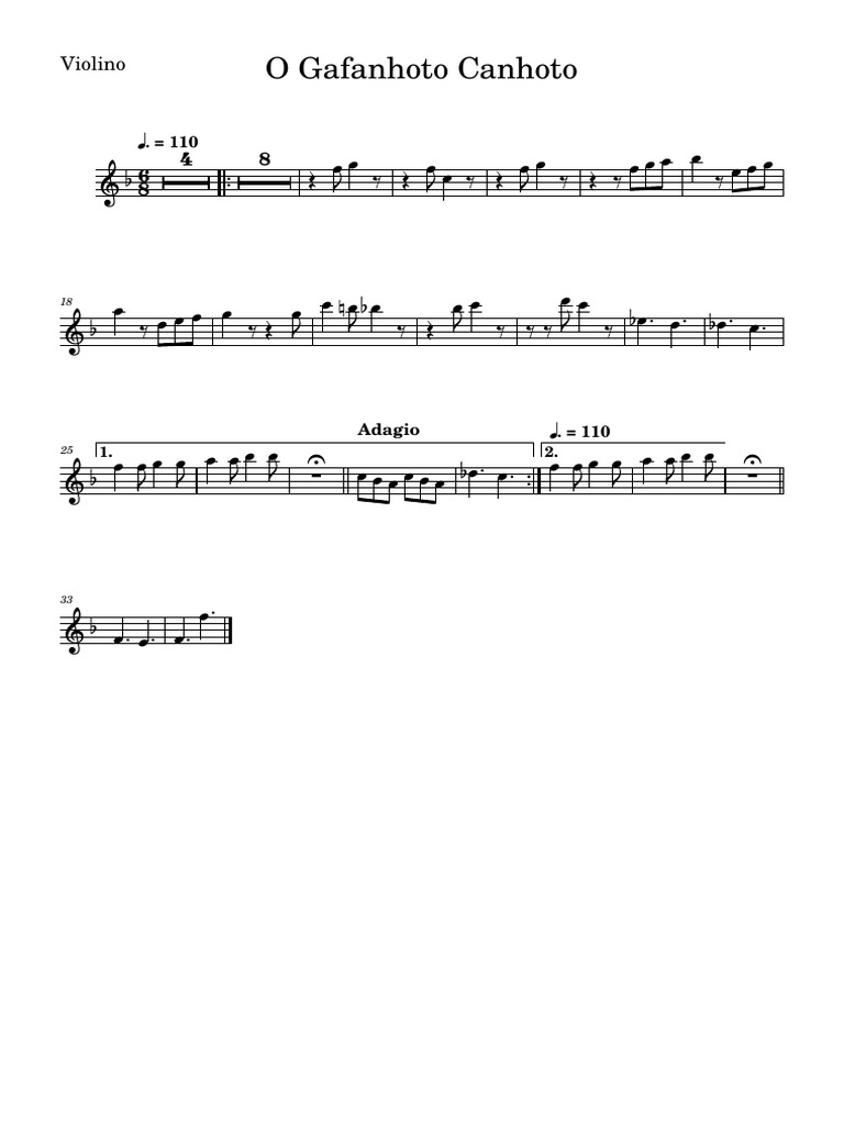 O Gafanhoto Canhoto-Violino | PDF