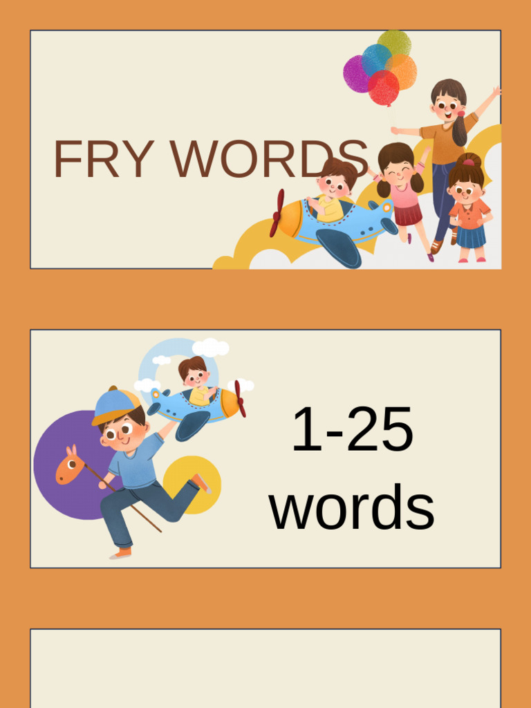 Essential Fry Words List 1-100 | PDF