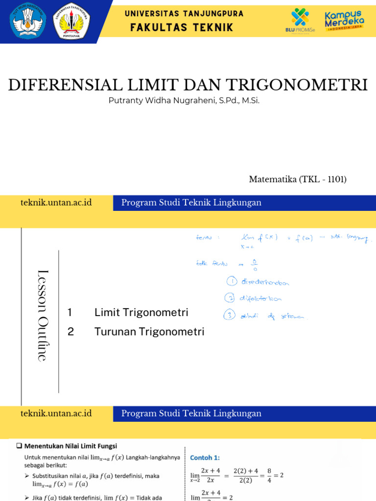 Diferensial Limit Dan Trigonometri | PDF