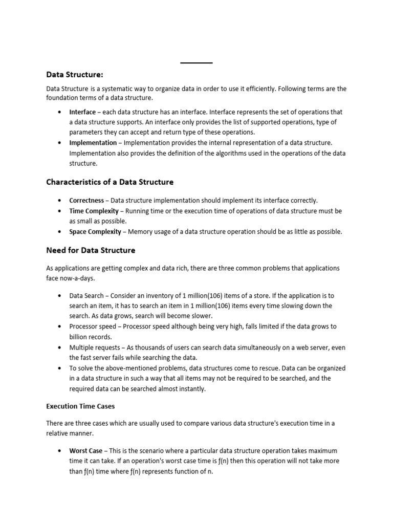 Data Structure UNIT-1 | PDF | Time Complexity | Matrix (Mathematics) Data Structure UNIT-1 | PDF | Time Complexity | Matrix (Mathematics)
