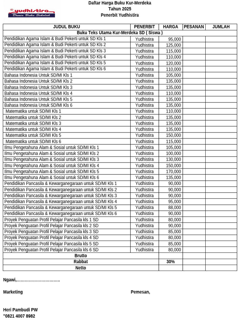 KATALOG YUDHISTIRA 2025 | PDF