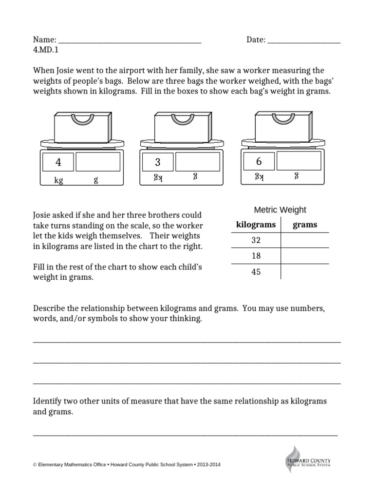 4md1 Assessmenttask 3-1 | PDF | Weight | Kilogram