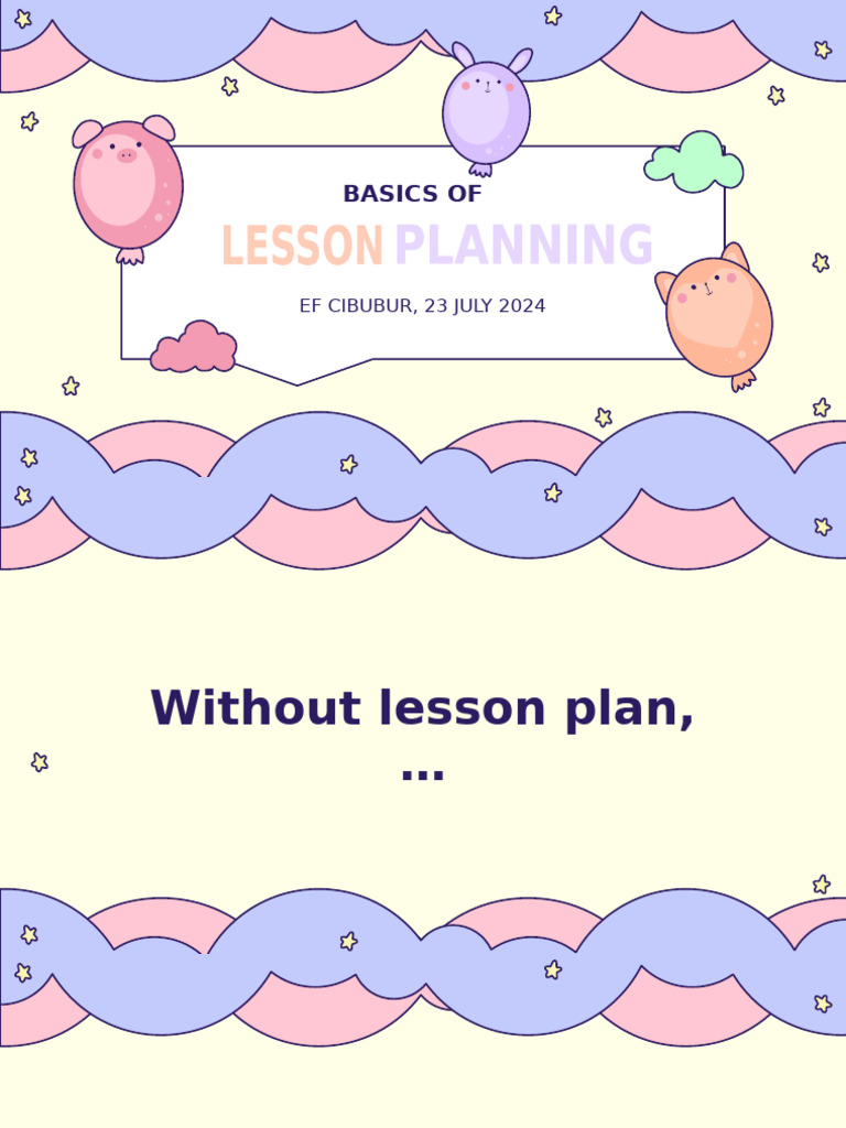 Basics of Lesson Planning | PDF | Communication | Language Mechanics