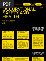 COSH Definition of Terms | PDF | Occupational Safety And Health | Safety