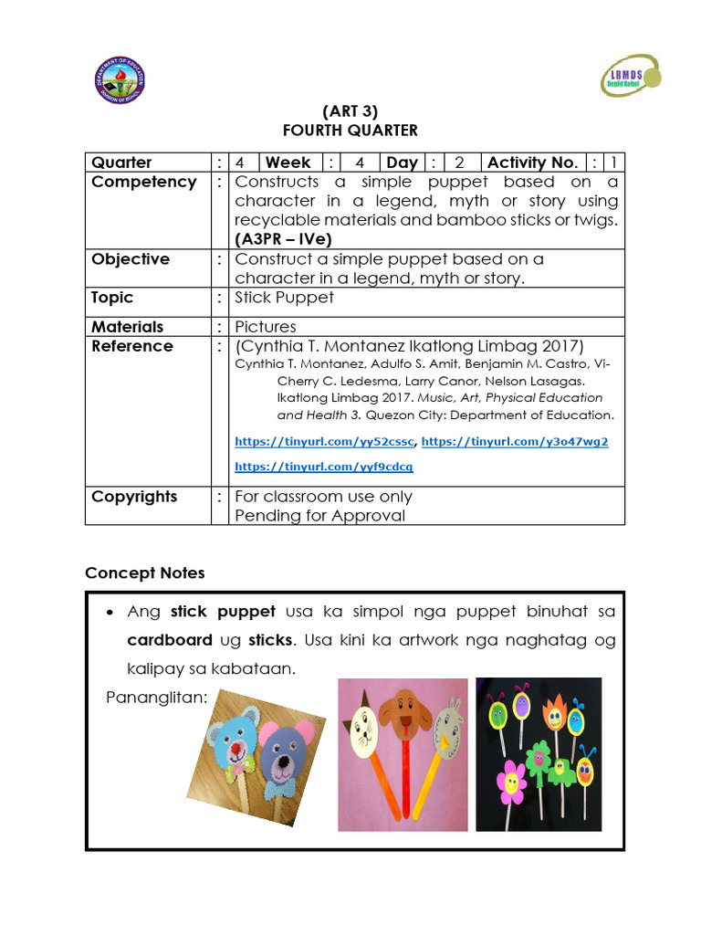 ART 3 - Q4 - LAS - Week 4 | PDF