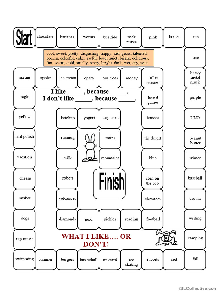 Adjective board game | PDF