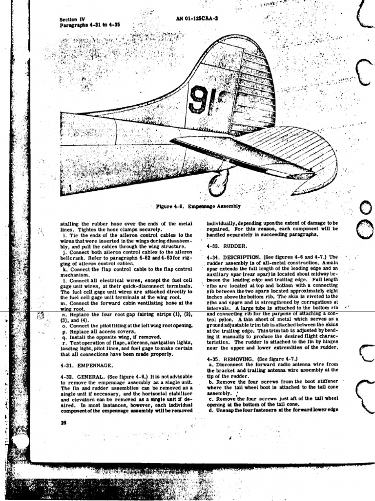 LC-126 Handbook Maintenance Instructions 2 P26-50e | PDF | Empennage ...