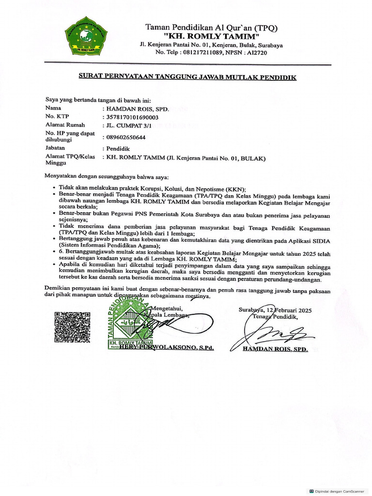 SPTJM Hamdan Feb | PDF