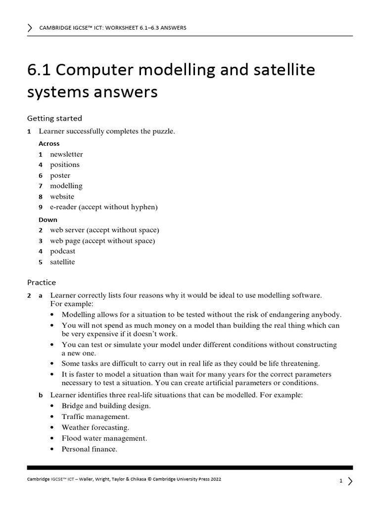 Igcse Ict 3ed Tr Ws Answers 6 | PDF | Internet | Educational Technology