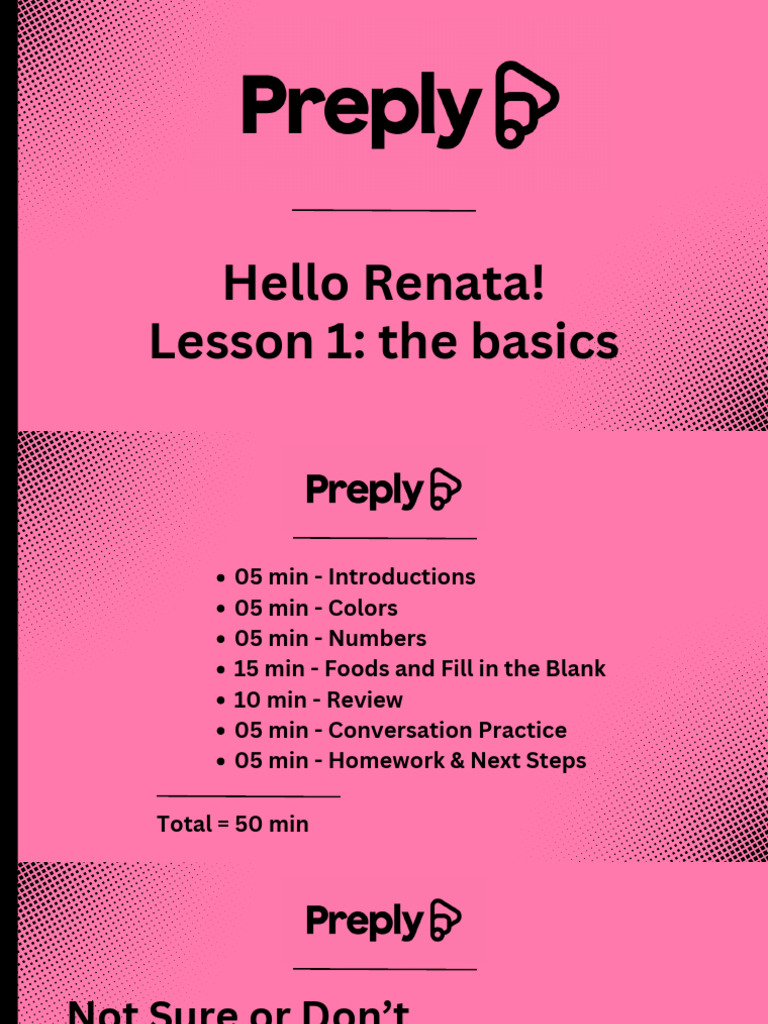 Preply Beginner Trial Lesson Renata (1) | PDF | Taco | Fast Food