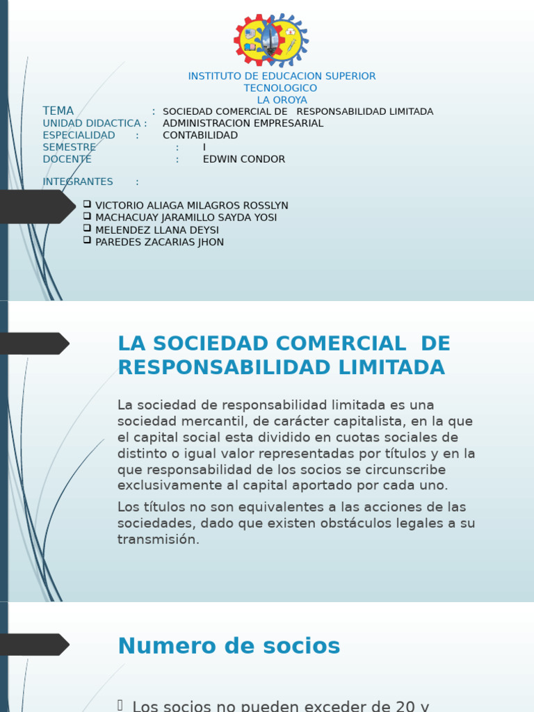 Sociedad Comercial de Responsablidad Limitada | PDF | Contabilidad | Business