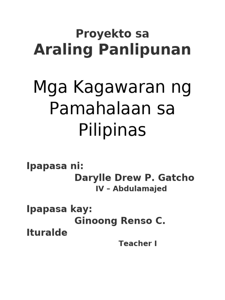 Ahensya NG Pamahalaan Logo | PDF