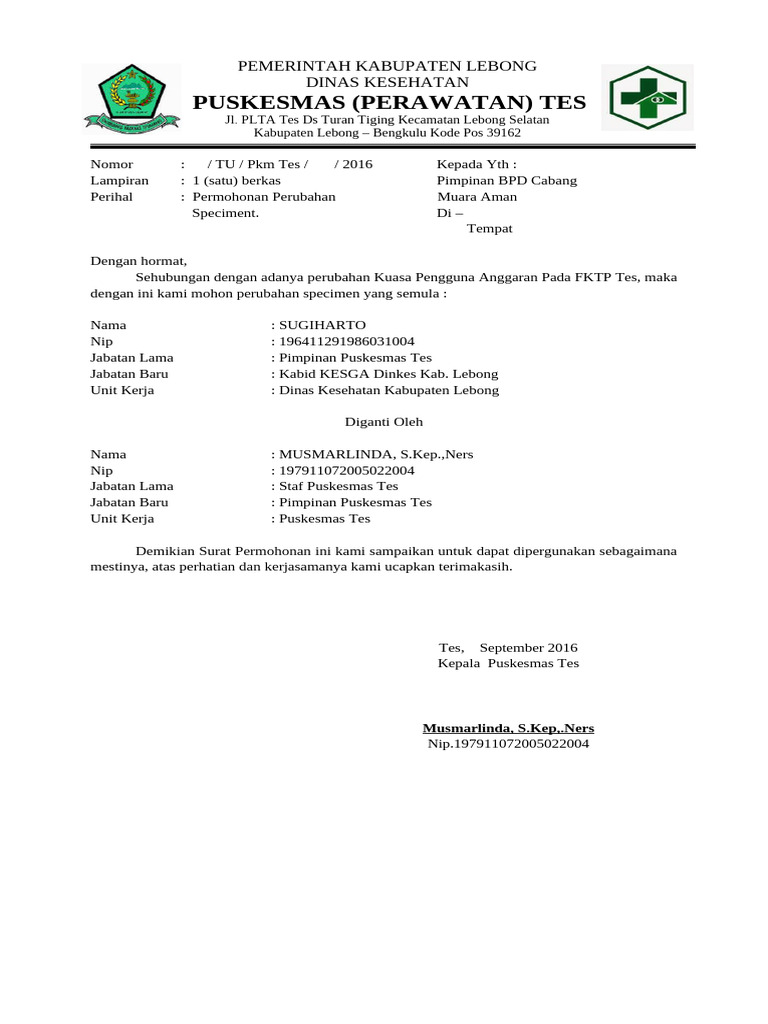 Permohonan Spesimen | PDF