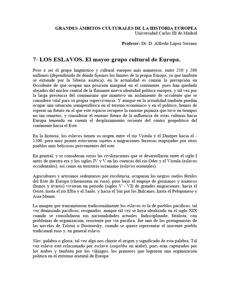 Eslavos: Cultura y Estados en Europa | PDF | imperio Bizantino