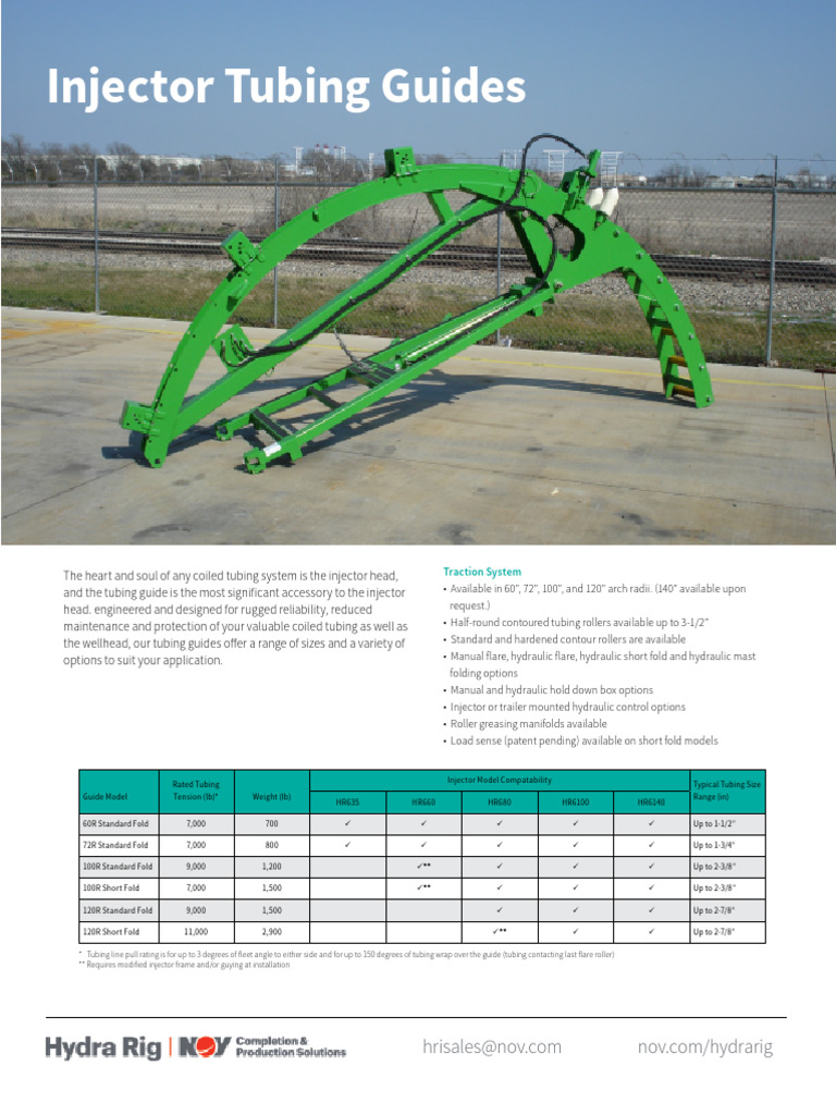 Injector Tubing Guides_Gooseneck | PDF | Manufactured Goods | Vehicles