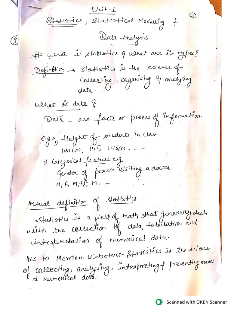 SSMDA UNIT-1 Part-1 | PDF