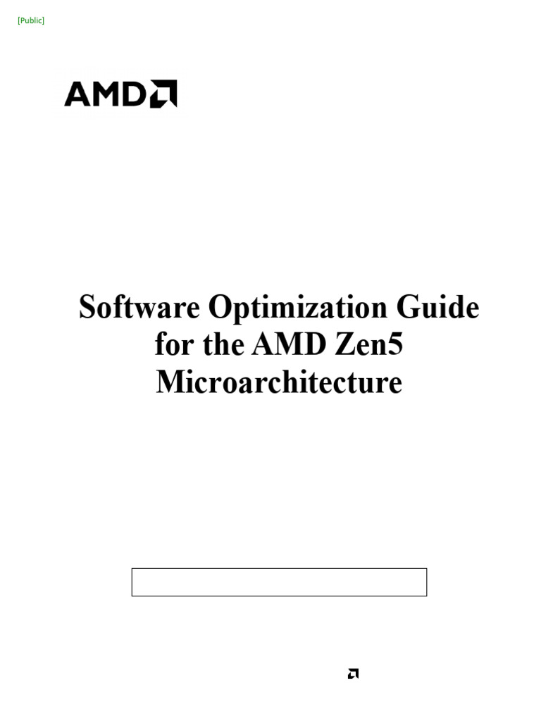Software Optimization Guide For The AMD Zen5 Microarchitecture | PDF | Cpu Cache | Central ...