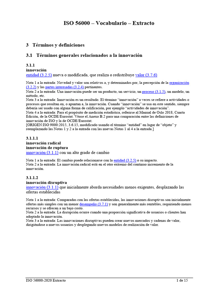 ISO 56000-2020 Extracto | PDF | Propiedad intelectual | Innovación