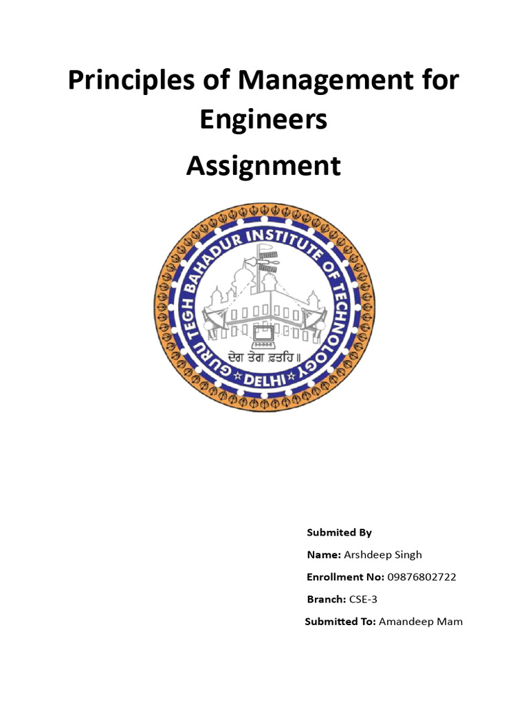 Management Principles for Engineers | PDF | Organizational Culture ...