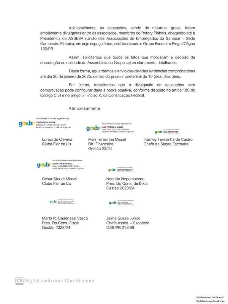 Carta UEB Assinada | PDF