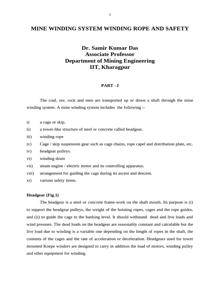 Mine Winding System Safety and Design | PDF | Lubricant | Rope