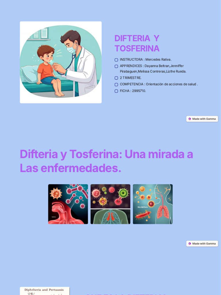 Difteria y Tosferina | PDF | Neumonía | Tos